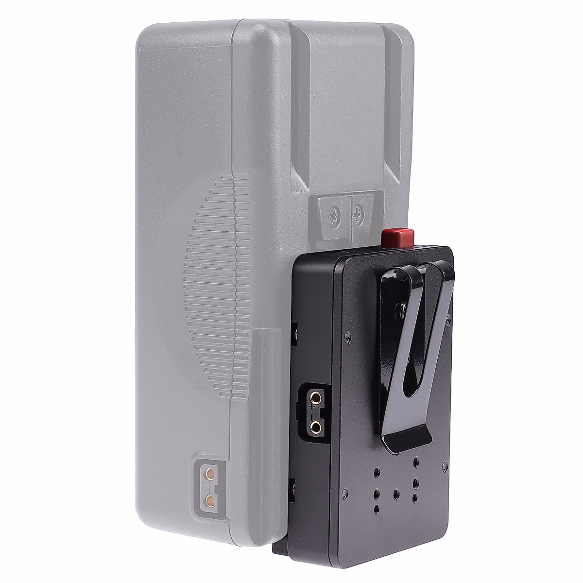 foto4easy Foto4easy V-Lock Mount Battery Power Supply Plate Adapter with D-tap for Portable Pocket Tiny Compact Nano V-Mount Battery, Black