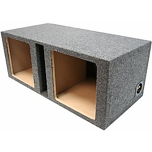 Car Audio Dual 12" Vented Square Sub Box Enclosure fits Kicker L7 Subwoofer