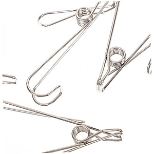 ABOOFAN 48 Pcs Golden Hook Over Door Hanger Towel Racks Bathroom Rack Towel Hanger for Bathroom Tail Wire Over Door Towel Rack Bathroom Towel Rack On The Door Towel Clip Stainless Steel