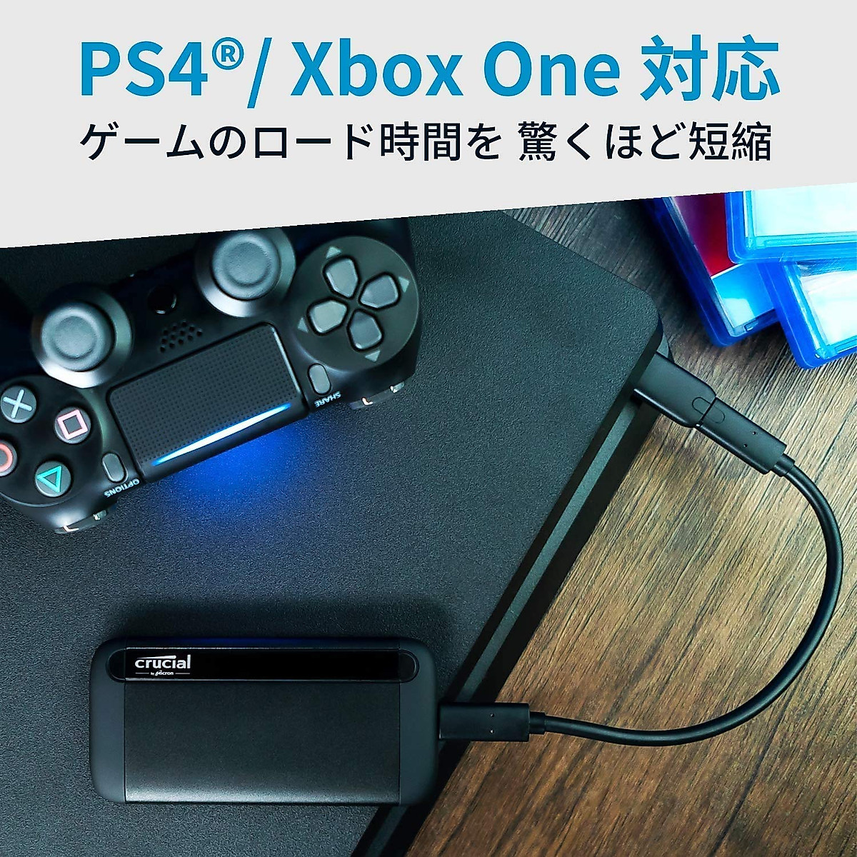 Crucial X8 2TB Portable SSD - Up to 1050MB/s - PC and Mac - USB 3.2 External Solid State Drive - CT2000X8SSD9