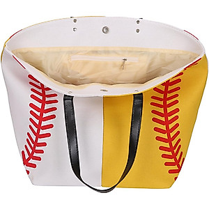 Large Baseball Tote Bag Sports Prints Utility Tote Beach Bag Travel Bag