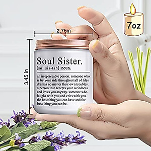 Sister Gifts from Sister, Funny Women Gifts for Sister in Law Christmas&Thanksgiving Mothers Day Birthday Gift for Soul Sister Mom BFF Boss Colleague Friend Present Lemongrass Sage Candle