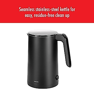 ZWILLING Enfinigy Cool Touch 1-Liter Electric Kettle, Cordless Tea Kettle & Hot Water - Black