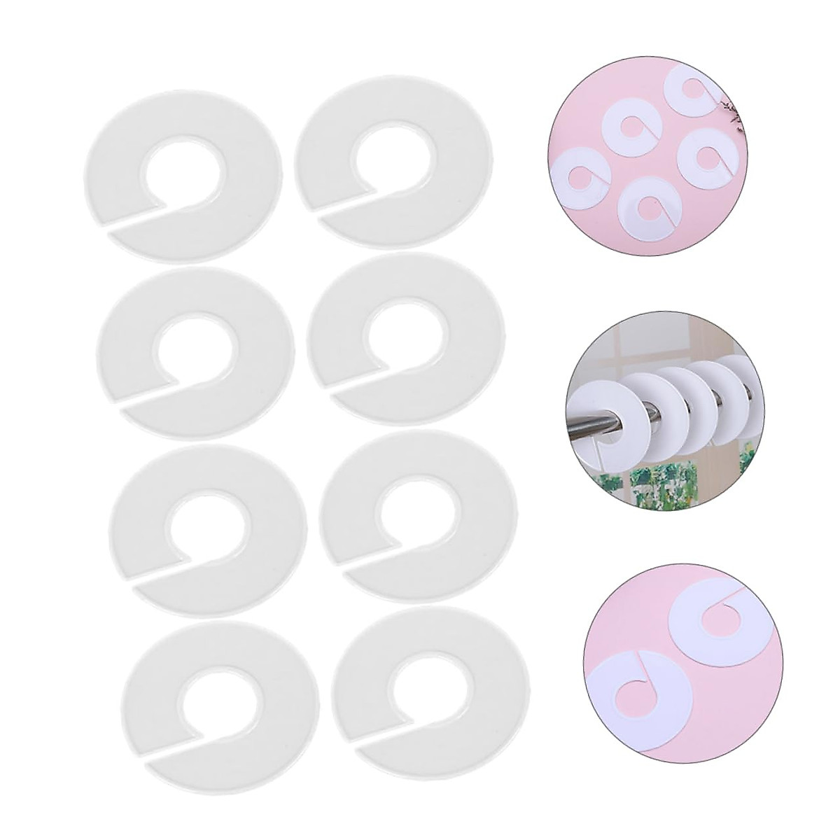 Cabilock Clothes Size Dividers Round 20 Pack Closet Wardrobe Separator Hooks for Easy Hanging