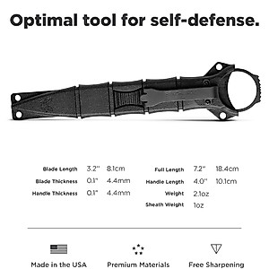 Benchmade - SOCP 176 Tactical Dagger 176BK with Black 440C Handle (176BK)