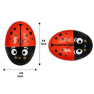 JOYIN 18 PCS Easter Wooden Percussion Musical Egg Maracas Egg Shakers for Party Favors, Easter Egg Hunt, Easter Egg Maracas, Musical Instrument Props, Basket Stuffers Fillers