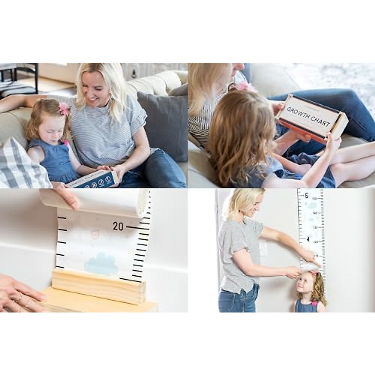 Growth Chart for Kids by Baby Proof - Measuring Height Chart and Kids Decor! Meaningful Memories Through Kid Size Chart Measurement. Leafy Growth Chart Ruler for Wall with Wooden Keepsake Box