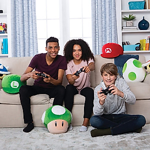 Club Mocchi- Mocchi- Nintendo Super Mario Plush - 1Up Mushroom Plushie - Collectible Squishy Plushies - 15 Inch