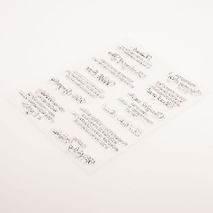 Linda Craft 1pc Wishing You a Happy Day Friend Thinking of You Clear Stamps for Card Making Decoration and DIY Scrapbooking 15x21 cm