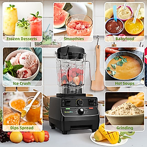 Biolomix Professional Smoothie Blender, Countertop Blender,Commercial Blender 2200W High Power with 68oz Pitcher, Smart Presets,blenders for kitchen for Ice, Soup,Frozen Dessert With 1 Juice Bottle
