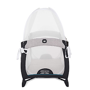 KinderSense - Pack N Play Tent Baby Safety Crib Net - Toddler Crib Topper for Playpens & Mini Cribs to Keep Baby from Climbing Out - Breathable Mesh Pop up Net - Mosquito Net Canopy Upgraded