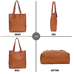 C CUERO Women Tote Bags Top Handle Satchel Handbags Genuine Leather Shoulder Purse