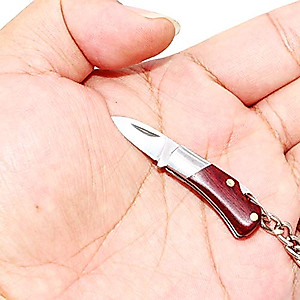 Miniature Gadgets Pocket Knife Collection, Eastern Delights EDC Tiny Multifunction Tool Pendant Decoration (Ebony Folding)