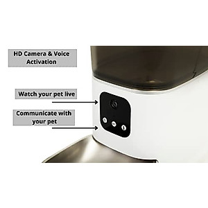 Pawpook Premium Automatic Dog/Cat Feeder 6L WiFi Smart Feeder / 1080p Camera for Cats & Dogs/Food Dispenser/iOS Android Compatible / 2.4GHz Wi-Fi Enabled/Scheduled Feeding/Video Recording