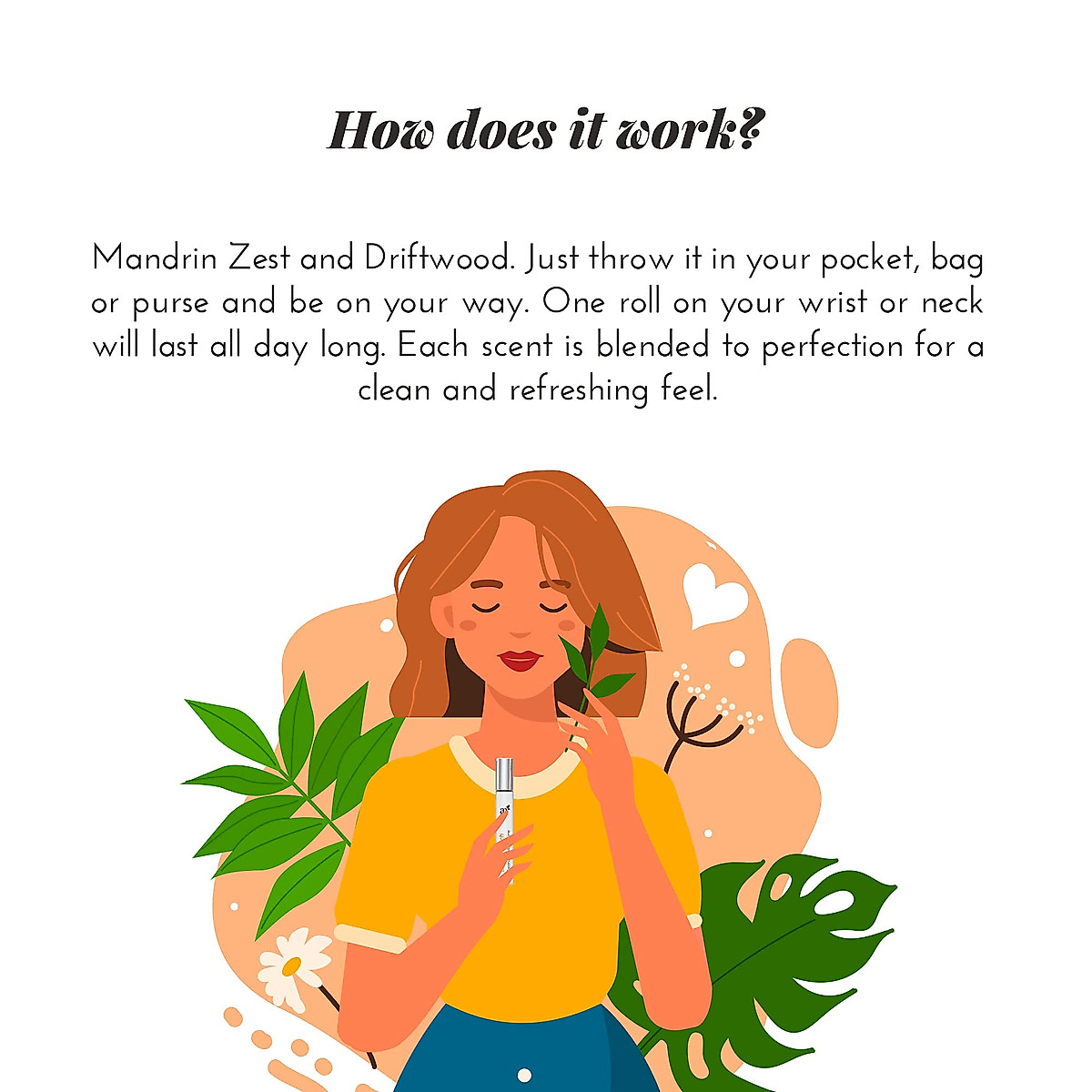 Artnaturals Coast to Coast - Roll On Perfume - Rollerball Fragrance - Mandarin Zest & Driftwood Scent - .33 oz