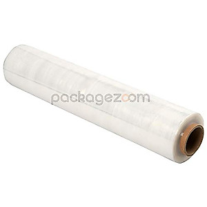 PackageZoom 4 Rolls 15" x 1500 Ft Stretch Wrap Heavy Duty, 55 Gauge High Performance Stretch Film Replaces 80 Gauge Low Films, Clear Hand Stretch Wrap