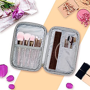 Indian Mandala Dragonfly Sun Flower Blue Pink Gradient on Black Pencil Bag Case Zipper Pencil Holder Organizer Stationary Pen Bag Cosmetic Makeup Bag Pouch Purse for School Office Supplies