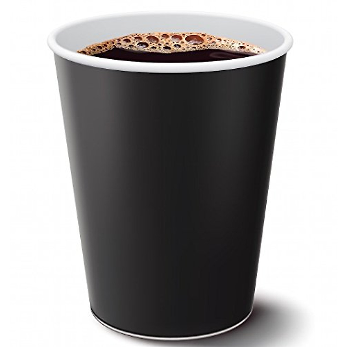 500-CT Disposable Black 12-oz Hot Beverage Cups with Double Wall Design: No Need for Sleeves - Perfect for Cafes - Eco Friendly Recyclable Paper - Insulated - Wholesale Takeout Coffee Cup