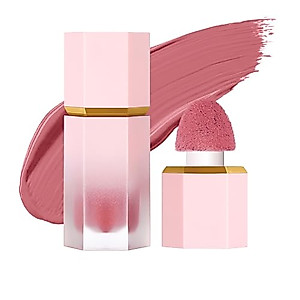 URQT Highly Pigmented Liquid Contour - Built-in Sponge Tip Sculpted Complexion Wand Contour Long Lasting Natural Buildable Highlighters Contour Contouring Bronzer (Contour+Blush+Highlighter)