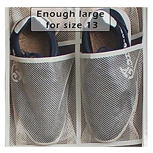 MISSLO Heavy Duty Organizer for Narrow Door with 12 Mesh Pockets (Brown)