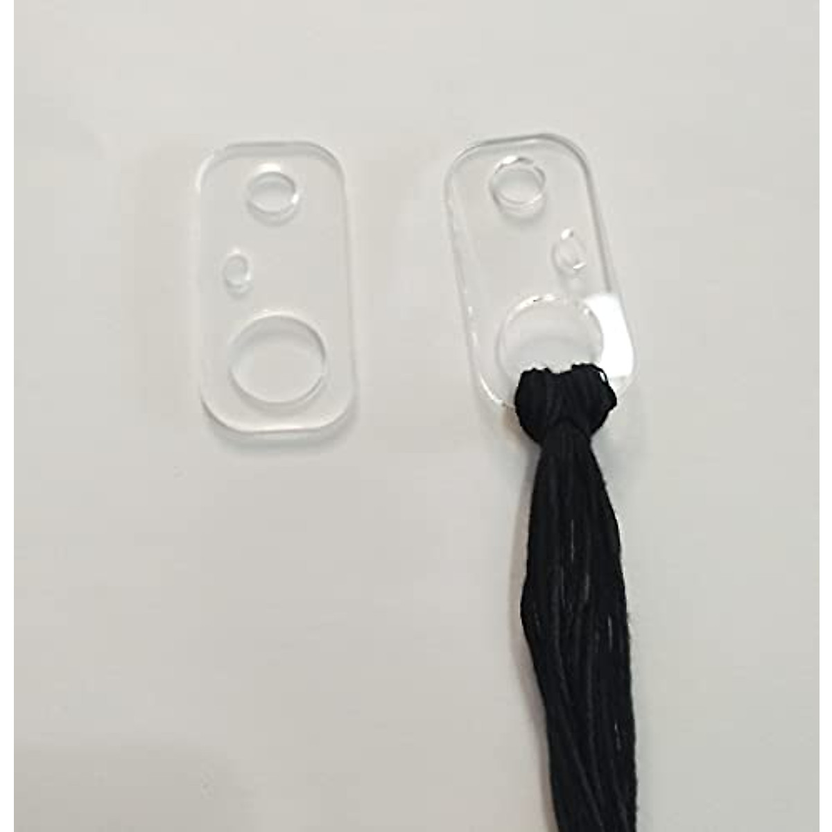 Clear Acrylic Embroidery Floss/Thread Drops,Acrylic Floss Chip Slims, Cross Stitch Tread Bobbins for Craft DIY Sewing Storage (100PCS)