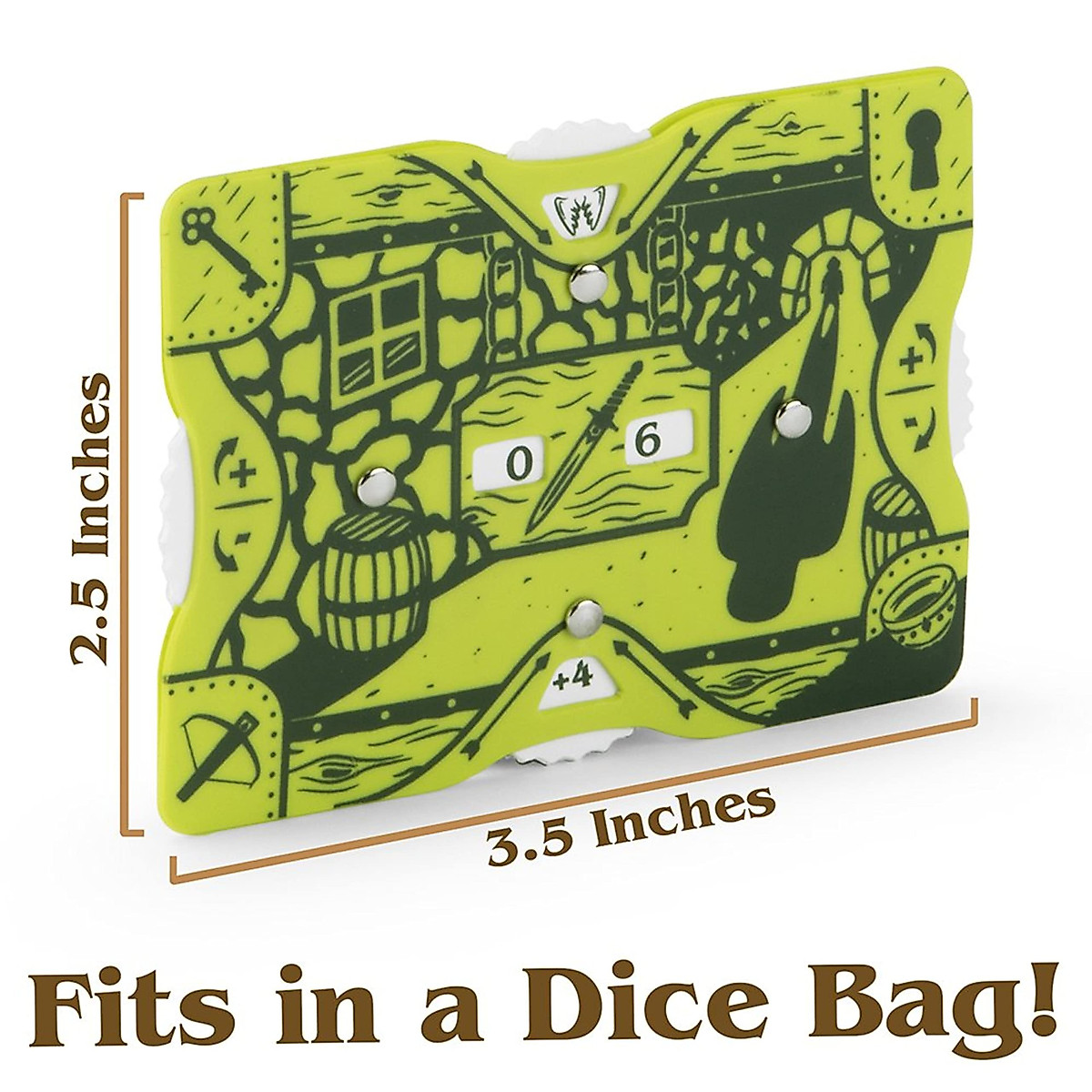 Stratagem 5-pack Pocket Health Trackers, Track Character HP, Bonuses, and Conditions for Tabletop Role-playing Games, Fits in a Dice Bag