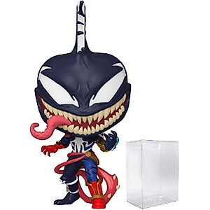 POP Marvel: Venom - Venomized Captain Marvel Funko Pop! Vinyl Figure (Bundled with Compatible Pop Box Protector Case), Multicolored, 3.75 inches