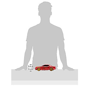 Jada Toys Marvel 1:16 Iron Man 2019 Dodge Challenger SRT Hellcat RC Remote Control Car 2.4GHz, Toys for Kids and Adults, Red