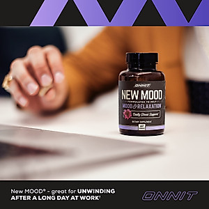 ONNIT New Mood - Occasional Stress Relief, Sleep and Mood Support Supplement, 60 Count
