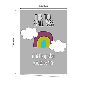 Motivational Quarantine Greeting Cards/Set Of 12 Day Brightening Cards / 5" x 7" Bright Encouraging Cards For COVID-19