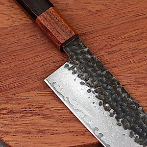 8- inches professional knife, very hard and sharp, blade, 9CR18MOV coated steel, comfortable octagonal handle. Suitable for family, friends and relatives as a gift.