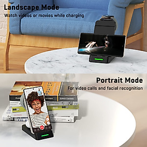 EloBeth Wireless Charging Station, 3 in 1 for Google Pixel Products, QC3.0 18W, Compatible with Pixel 8 Pro/8/7 Pro/7/Fold/6/6 Pro/5/4/3/XL, Watch, Buds Pro, iPhone/Airpods (not Watch 2)