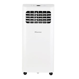Hisense Portable Air Conditioner 5000-BTU DOE (115-Volt) White Vented, Remote control, Cools 150-sq ft, 24 Hour Timer, 3-modes (Cooling, Fan, Dehumidifier), Noise Level dB 47 - AP0522CR1W (Renewed)