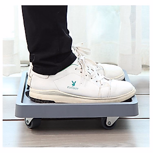 Plant Caddie with Wheels and Water Storage Tray, 11.8" Rolling Plant Stand, 4-Wheeled Plant Roller, Lockable Casters, Heavy Duty Plant Caddy for Large Indoor and Outdoor Planters