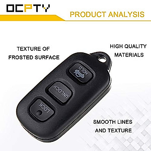 OCPTY 2X Flip Key Entry Remote Control Entry Remote key Fob for 99 00 01 02 03 04 05 06 07 08 for Pontiac Vibe for T OYOTA Camry Corolla Matrix Sienna Solara GQ43VT14T