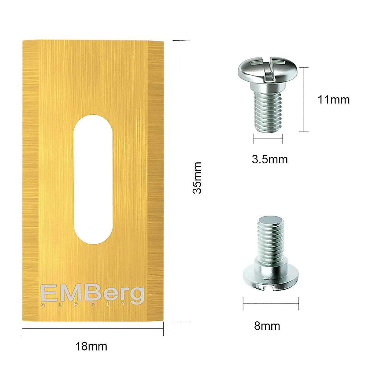EMBerg Endurance Blades (18 Pack) for Husqvarna Automower Gardena McCulloch Robotic Lawnmower Mowing Lawn Mower Robo Robot Accessories Replacement Blade for 315 430 435 450 Others. (Titanium Coated)