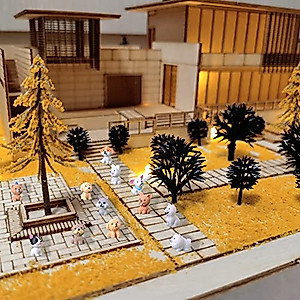 12 Pieces Resin Fairy Garden Animals, Fairy Garden Accessories, Micro Landscape Kit, Miniature Figurines, for Garden DIY, Dollhouse Decoration, Plant House Decor (Dog)