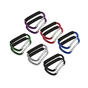 SE Assorted Color Jumbo Aluminum Carabiners (12 PC.) - 1297A-12