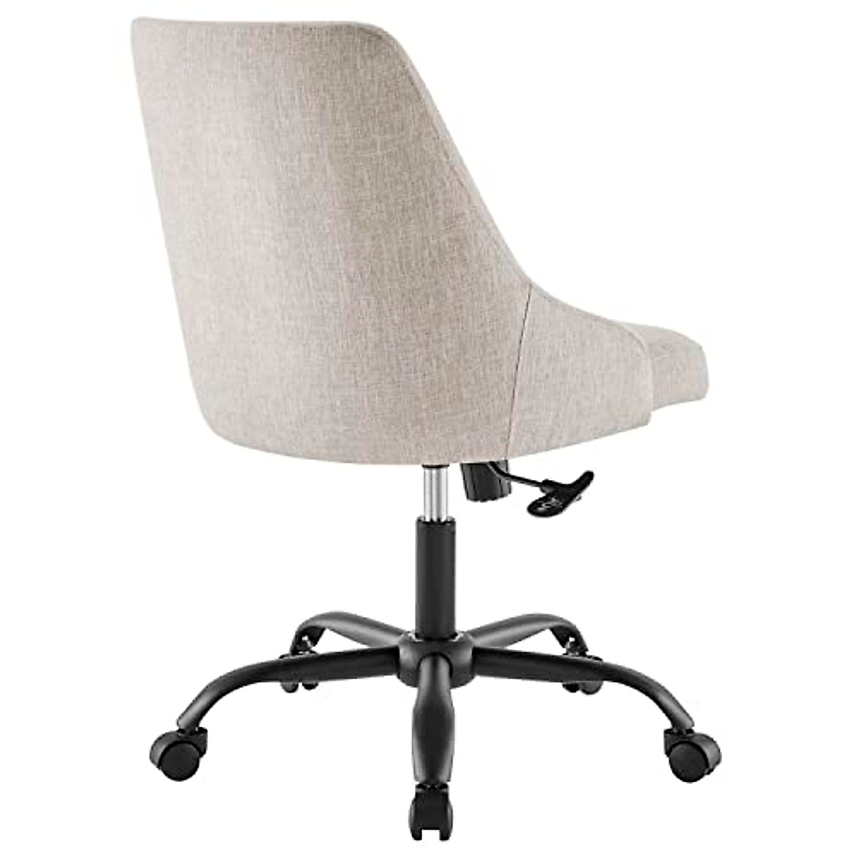 Modway Designate Swivel Upholstered Office Chair, Black Beige