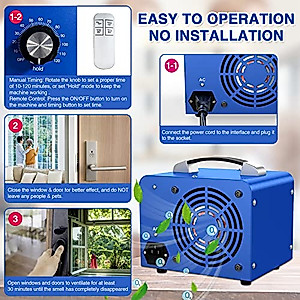 CAMECO Ozone Generator 10,000mg/h, Remote Control Portable O3 Ozone Machine, Commercial Small Ionizer for Home, Office, Basement, Garage, Cars, Pets, Smoke