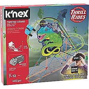 K'NEX Thrill Rides – Twisted Lizard Roller Coaster Building Set – 403 Piece – Ages 9+ Building Set (Amazon Exclusive)