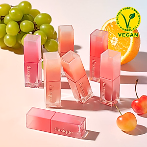 dasique Juicy Dewy Tint (06 Rose Apple) 0.12 oz | Light Application with moisture | Long-wearing Glossy Lip Stain, Non-sticky | Vegan, Cruelty-free | K-beauty