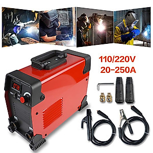 Shikha 250Amp ARC Welding Machine Dual 110 220 volts,Portable DC Inverter Welder 20-250Amp IGBT Digital Display LCD with Welder Inverter Welding Machine Kits