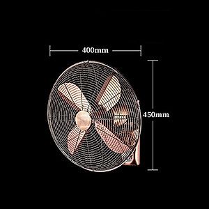 SZYDKJ Remote Control Swing Fan for Household Industry,Wall Mount Oscillating Fan Wall-Mounted Fans-Retro Antique Metal Wall Fan/ 3 Speed Settings,Quiet Operation (Size : W:400mm/H:450mm)