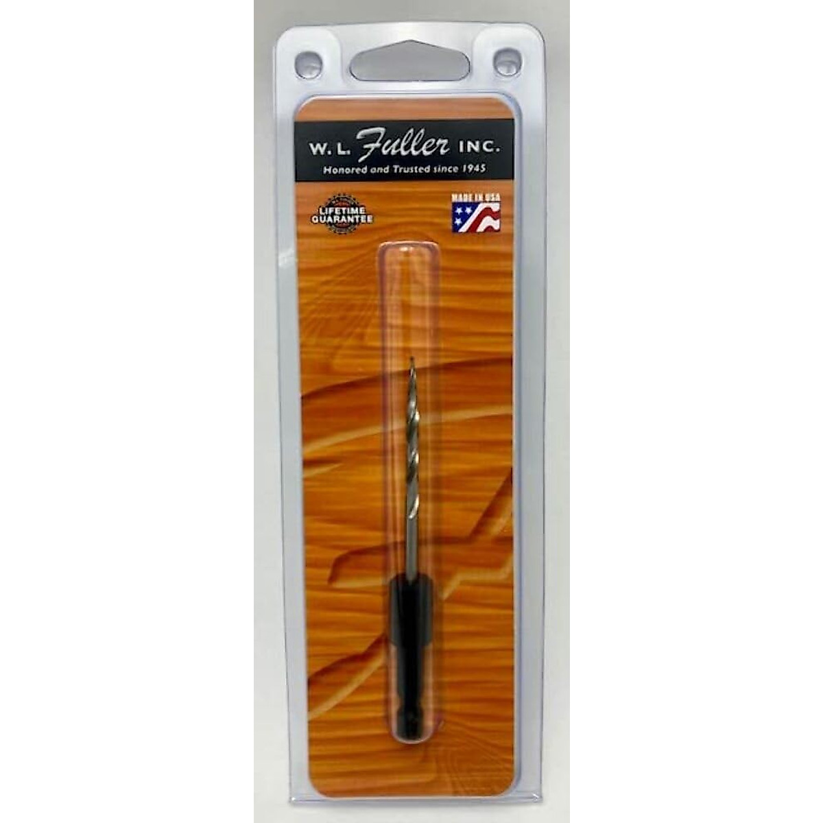 1/8inch High Speed Taper Point Drill with Hex Shank and TPS-Lock System Made in The USA by W.L Fuller Inc. Black 1/8 in