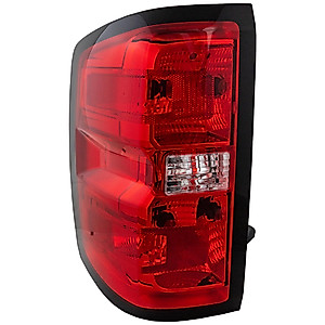 Evan Fischer Driver Side Tail Light Compatible with 2014-2015 Chevrolet Silverado 1500, Fits 2015 Chevrolet Silverado 2500 HD, Chevrolet Silverado 3500 HD Halogen GM2800261