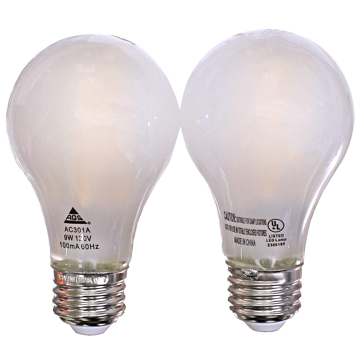 AutoCraft A19 Long-life LED Dimmable Service Shop Light Bulb - 9 Watts (60w Equivalent) 120 VAC, 1050 Lumens, 15,000 Hour Lifetime, Long Lasting Brightness, Universal Fit, Ideal for Shops & Garages