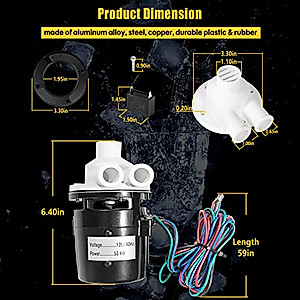 DearChan APTA92P10WD1 Water Pump Motor Assembly For Hoshizaki APTA92P10WD1 Ice Machine Equivalent, 120V 53.4W 0.4 Amp, Replace for KM500MAH, KM630MAH, KM900MAH