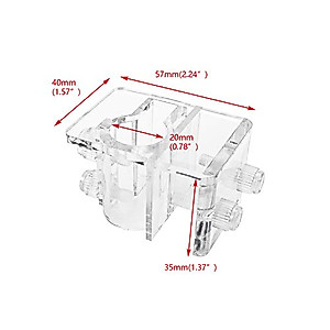 Quluxe 2 Pcs Acrylic Aquarium Soft Tube Fixture Holder for Holding Doing Pump Soft Hose