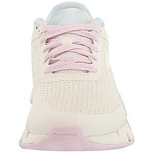 Reebok Girls Zig Dynamica 2.0 Running Shoe, Chalk/Mist/Pixel Pink, 6 Big Kid